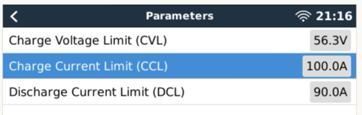 My Settings – the Off-Grid-Garage