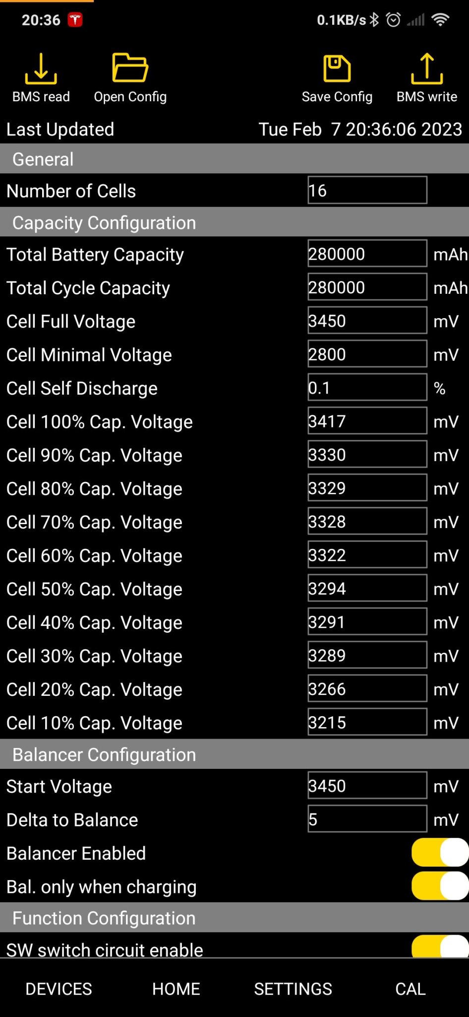 My Settings – the Off-Grid-Garage