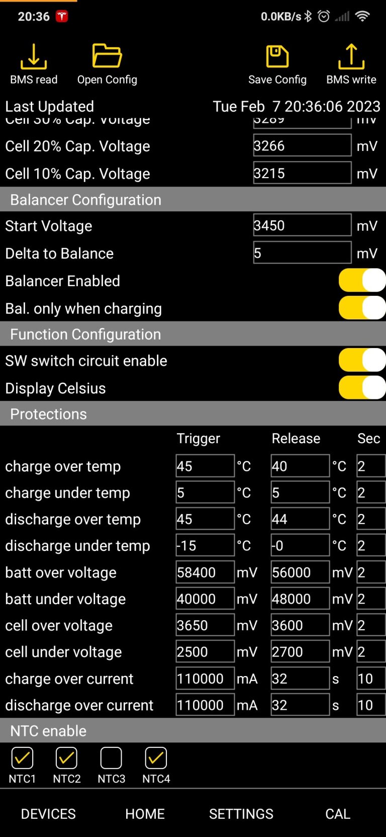 My Settings – the Off-Grid-Garage