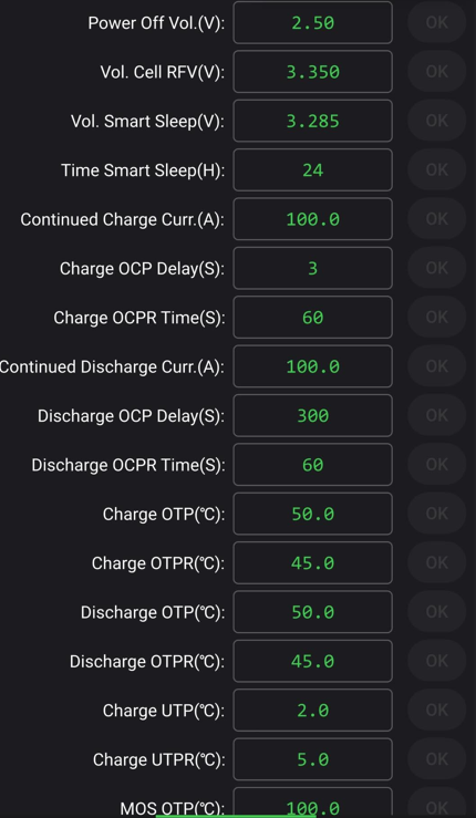 My Settings – the Off-Grid-Garage